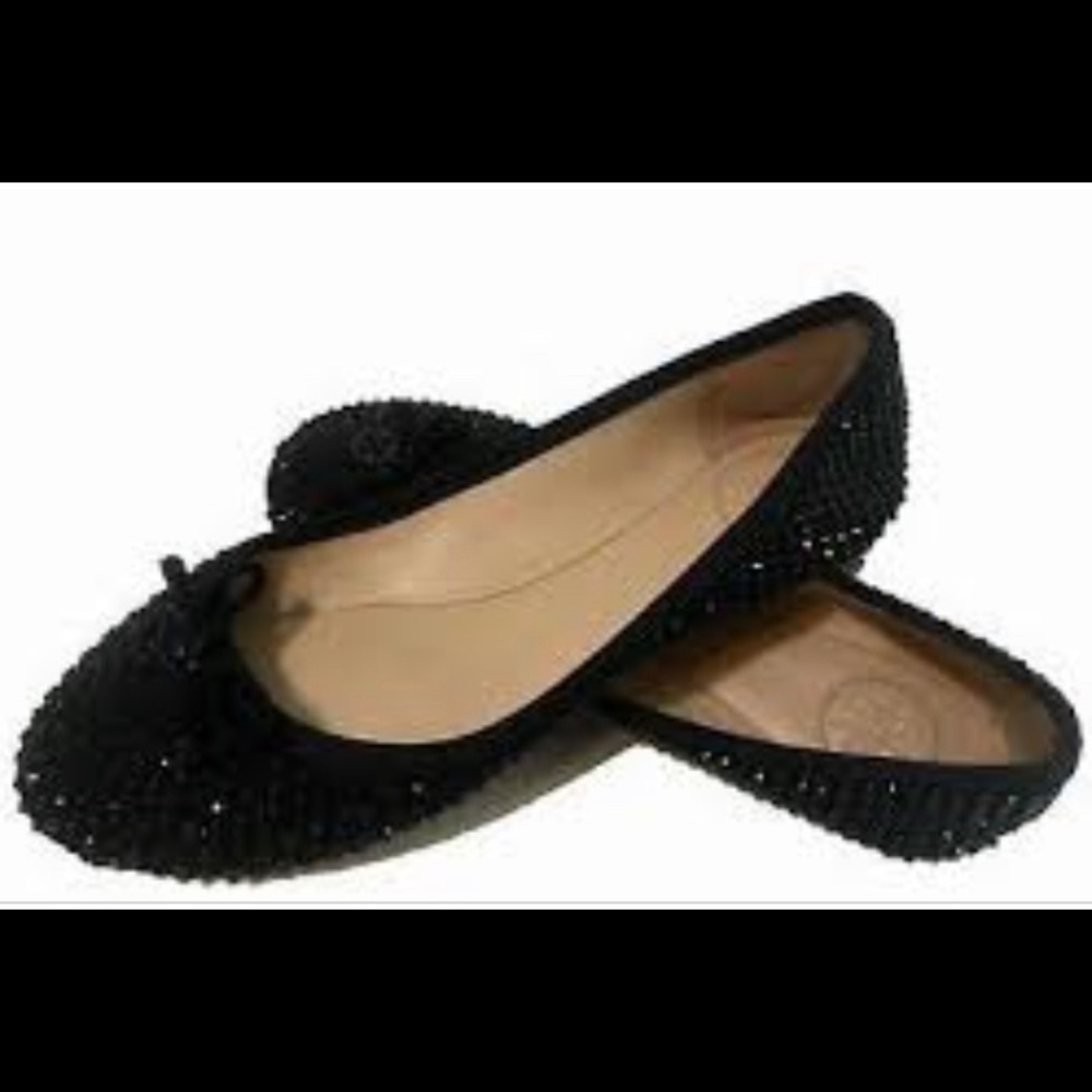Tory Burch Chelsea Ballet Crystal Flats - Gem